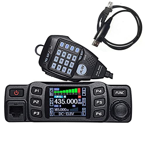 Anytone AT-778UV Dual Band 25W Mobile Radio Transceiver VHF/UHF Car Radio Walkie Talkie with Programming Cable