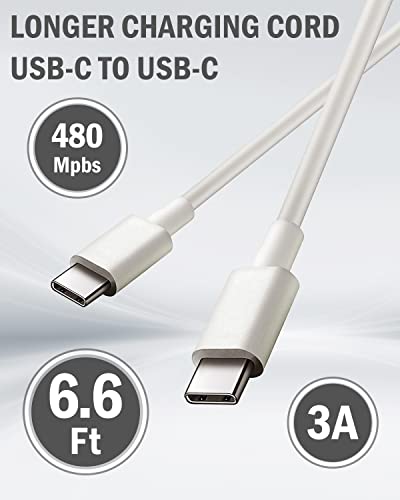 MacBook Air Charger 30W USB C Mini GaN Charger Compatible with M1/M2 Chip Laptops MacBook Air Retina 13-inth & MacBook Retina 12-Inch Laptops, with 6.6ft USB Type-C Charging Cable