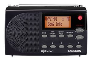 sangean hdr-14 hd radio/fm stereo/am portable radio, standart , black