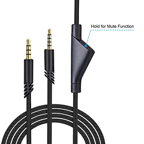 2.0m A40TR Inline Mute Cable with Mute Function, Also Working for Astro A10/A40 Headset