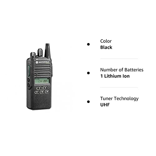 CP185 UHF AAH03RDF8AA7AN Original Motorola 435-480 MHz Handheld Two-Way Radio Transceiver 4 Watts, 16 Channels Black - 2 Year Manufacturer Warranty