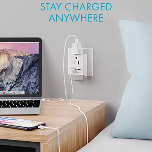 Ceptics South Africa Travel 2 Pack Plug Adapter QC 3.0 & PD, Safe Dual USB & USB-C - 2 USA Socket Compact & Powerful - Use in S. Africa Botswana - Type M AP-10L - Fast Charging