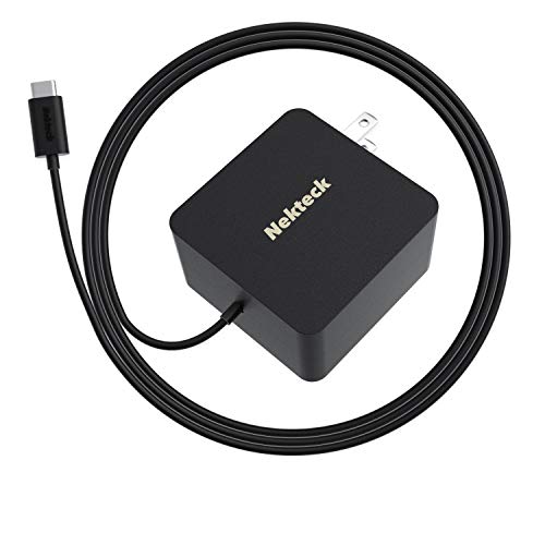 Nekteck 45W USB C Wall Charger with Power Delivery, Laptop Fast Charging Adapter Built-in 6ft Type C Cable Compatible with MacBook, Dell XPS, Surface Go, Pixel, Galaxy(NOT Ideal for Note10/S10/10+PPS