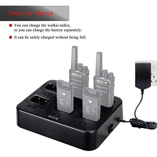 Retevis RT68 Six-Way Charger, Multi Unit Rapid Charger for Retevis RT68 Walkie Talkie and Battery (1 Pack)