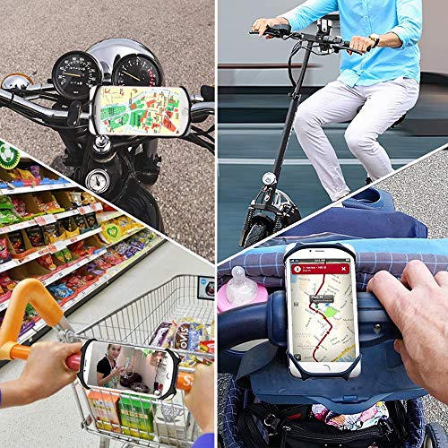 BeeAktiv 2021 New Thick Case Design Bike Phone Holder, 360°Rotatable Silicone Bike &Motorcycle Phone Mount, Universal Fit for Smartphones, Adjustable for iPhone, Galaxy, Google Pixel, Samsung