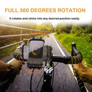 BeeAktiv 2021 New Thick Case Design Bike Phone Holder, 360°Rotatable Silicone Bike &Motorcycle Phone Mount, Universal Fit for Smartphones, Adjustable for iPhone, Galaxy, Google Pixel, Samsung