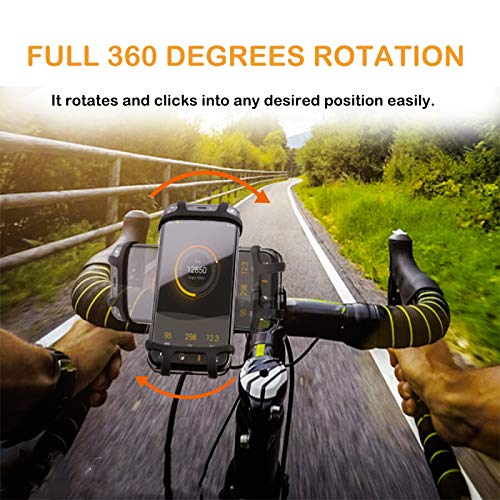 BeeAktiv 2021 New Thick Case Design Bike Phone Holder, 360°Rotatable Silicone Bike &Motorcycle Phone Mount, Universal Fit for Smartphones, Adjustable for iPhone, Galaxy, Google Pixel, Samsung