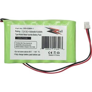 ZZcell® Battery for Honeywell Alarm LYNXRCHKITHC 781410403291 55026089 WALYNX-RCHB-SC WALYNXRCHBSC LYNXRCHKIT-SC ADEMCO 300-03865, 7.2V, 1500mAh (Note: Please Check Part No. Before Purchase)