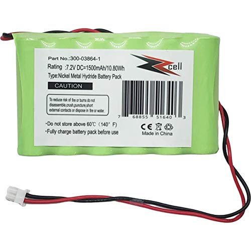 ZZcell® Battery for Honeywell Alarm LYNXRCHKITHC 781410403291 55026089 WALYNX-RCHB-SC WALYNXRCHBSC LYNXRCHKIT-SC ADEMCO 300-03865, 7.2V, 1500mAh (Note: Please Check Part No. Before Purchase)