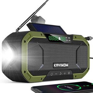 portable digital am fm radio waterproof bluetooth speaker,hand crank solar emergency radio,5000mah cell phone charger,noaa weather radio with flashlight,reading lamp,sos alarm,outdoor camping radio