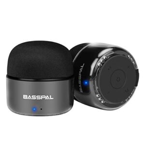 basspal portable bluetooth speakers, small true wireless stereo (tws) speaker with radio, ipx5 waterproof, hd sound & enhanced bass, mini pocket size for home travel shower pool beach outdoor-2 pack