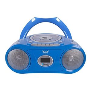 Hamilton Buhl 6 Person Listening Center with Bluetooth CD/Cassette/FM Boombox and Deluxe Over-Ear Headphones