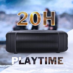 DOSS Bluetooth Speaker, Portable Wireless Bluetooth Speaker with 24W Powerful Sound, Rich Bass, IPX6 Waterproof, Wireless Stereo Pairing, 20H Playtime, Waterproof Speaker for Outdoor and Travel