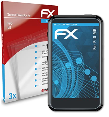 atFoliX Screen Protection Film Compatible with FiiO M6 Screen Protector, Ultra-Clear FX Protective Film (3X)