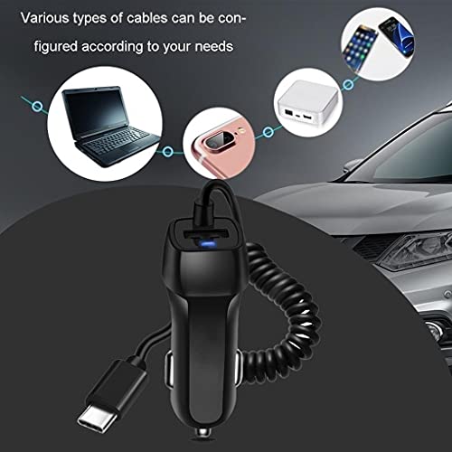 BoxWave Car Charger Compatible with Datalogic Memor 10 (Car Charger by BoxWave) - Car Charger Plus, Car Charger Extra USB Port with Integrated Cable for Datalogic Memor 10 - Black