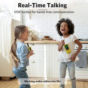 Walkie Talkies for Adults - COTRE Two Way Radios, Long Range USB Rechargeable Walkie Talkies w/ 2662 Channels, NOAA & Weather Alerts, VOX Scan, LED Lamp for Outdoor Activities, Yellow