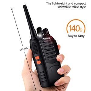 6Pack TW-888S Two Way Radio for Adult Long Range Rechargeable Handheld Walkie Talkie with Air Earpiece and Programming Cable and 6 Way Multi Unit Charger