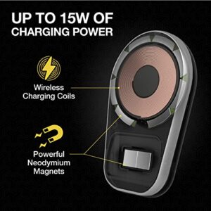 Scosche MPQ5WD MagicMount Pro Charge5 15W Wireless Charging Windshield/ Dashboard Magnetic Phone Mount for Car. Updated for MagSafe iPhone 12/13/14 Pro/Pro Max, Plus, Mini along with Galaxy and more