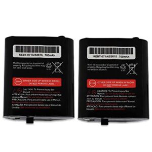 3.6v 700mah two-way radio rechargeable battery for motorola 53615 m53615 kebt-071-a kebt-071-b kebt-071-c kebt-071-d talkabout 5950 t4800 t4900 t5000 t5800 t9500r (2 pack)