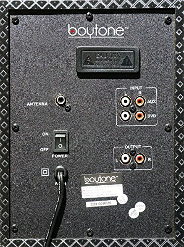 Boytone BT-210FB Wireless Bluetooth Stereo Audio Speaker with Powerful Sound, Bass System, Excellent Clear Sound & FM Radio, Remote Control, Aux-In Port, USB/SD/for Phone's, Laptops, Black, 30 W