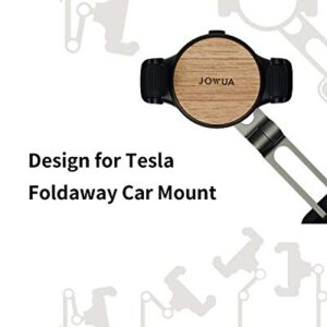 Jowua Invisible Foldaway car Mount for Tesla Model 3 / Model Y, 360° Free Rotation, Silicone Roller Design, Compatible with Phone 13 Pro Max and Other 4.7-6.5'' Smartphones, Model X / S Dashboard