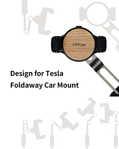 Jowua Invisible Foldaway car Mount for Tesla Model 3 / Model Y, 360° Free Rotation, Silicone Roller Design, Compatible with Phone 13 Pro Max and Other 4.7-6.5'' Smartphones, Model X / S Dashboard