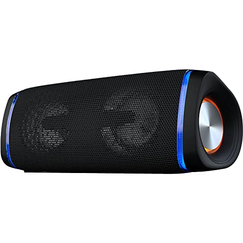 EDUPLINK Bluetooth Speaker, 40W Powerful Volume, Deep Bass, IP67 Waterproof, TWS Pairing, 15 Hours Playtime, TF and USB Slots, Charge Out, Outdoor Triangle Design (Black)