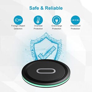 15W Fast Qi Wireless Charging Pad for Samsung Galaxy S23 Ultra S23+ S23 S22 Ultra S22 S21 FE S20 S10 S9 S8 Plus, Wireless Phone Charger Station for Pixel 7/7 Pro/6/5/4/3 XL, iPhone 14 13 12 11 Pro Max