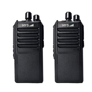 hys 25watt super long range handheld 16channel 400-480mhz uhf 4000mah battery walkie-talkie two-way radio (2pack of tc-h25w black)