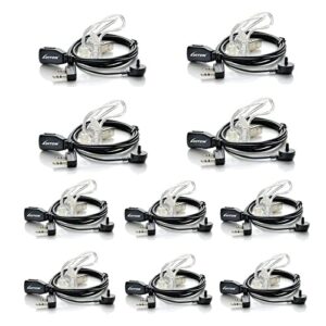 walkie talkies earpieces (10 packs) 2 pin covert air acoustic tube headset for retevis h-777 kenwood puxing baofeng uv-5r bf-888s 2 way radio