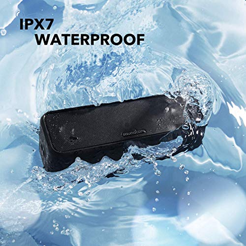 Soundcore 3 Bluetooth Speaker with Stereo Sound, Pure Titanium Diaphragm Drivers, PartyCast Technology, BassUp, 24H Playtime, IPX7 Waterproof, App for Custom EQs, Use at Home, Outdoors, Beach(Renewed)