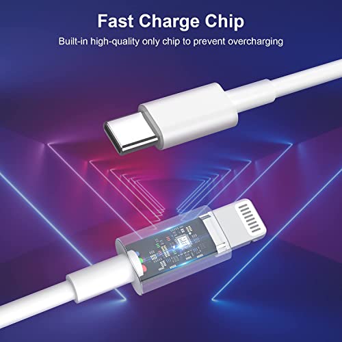 iPhone 14 13 12 Fast Charger [Apple MFi Certified],USB C Wall Charger Fast Charging 20W PD Adapter with 10FT Type-C to Lightning Cable Compatible with iPhone 14 13 12 Pro Max Mini 11 Xs XR X 8 Plus