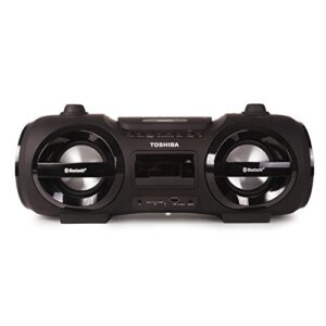 toshiba wireless bluetooth boombox speaker: portable cd boom box with fm radio, remote & led lights