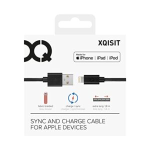 Xqisit 17955 1.8 m USB Charging and Synchronising Cable 1.8 Lightning/USB 2.0 - Black