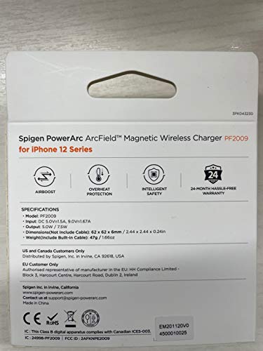 Spigen ArcField for MagSafe Charger, Magnetic Wireless Charger for iPhone 14 MagSafe Charger Fast Wireless Charging Pad Compatible with iPhone 13 Pro Max 13 Mini 12 Pro Max 12 Mini AirPods 3