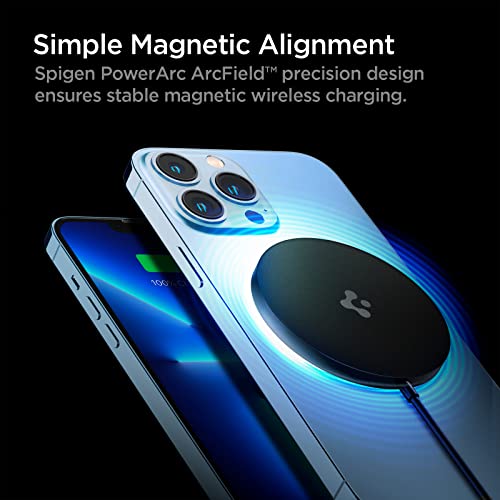 Spigen ArcField for MagSafe Charger, Magnetic Wireless Charger for iPhone 14 MagSafe Charger Fast Wireless Charging Pad Compatible with iPhone 13 Pro Max 13 Mini 12 Pro Max 12 Mini AirPods 3