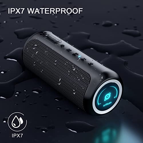 Ortizan Portable Bluetooth Speaker, 40W Loud Stereo Sound, IPX7 Waterproof Bluetooth Speakers with Bluetooth 5.0, Dual Pairing, 15H Playtime, Power Bank Function for Party