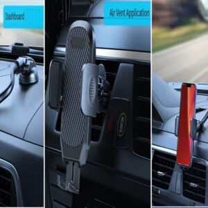 Cell Phone Holder for Car, Car Phone Holder Mount Long Arm for Truck Car Dashboard Windshield Air Vent Sturdy Phone Holder Strong Suction Anti-Shake Stabilizer for iPhone 14 13 12 Pro Max ,Samsung S21