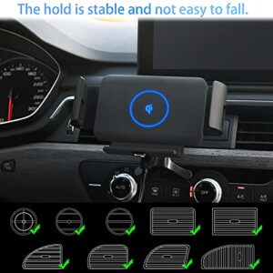 Wireless Car Charger Mount Compatible for Samsung Galaxy S23 Ultra/Z Fold 4/Z Fold 3/S22 Ultra/S21,10W Car Phone Holder for iPhone 14 Pro Max 13 12 11 Series, Auto Clamp Air Vent Galaxy Fold Car Mount