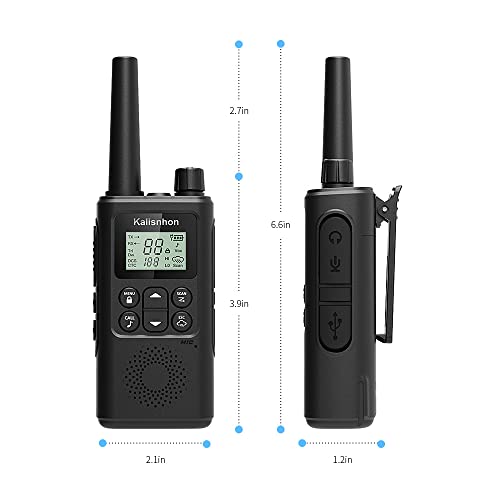 walkie talkies,NOAA walkie talkies for Adults Long Range with Earpiece,Weather Alerts Handfree walkie Talkie Rechargeable with Type-c Charging, Dual Watch,License Free Portable Two Way radios(2 Pack)