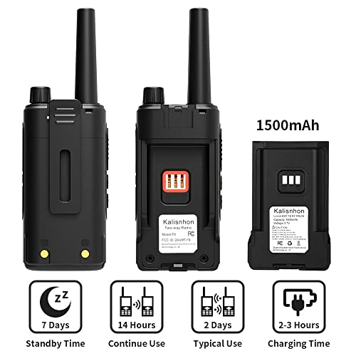 walkie talkies,NOAA walkie talkies for Adults Long Range with Earpiece,Weather Alerts Handfree walkie Talkie Rechargeable with Type-c Charging, Dual Watch,License Free Portable Two Way radios(2 Pack)