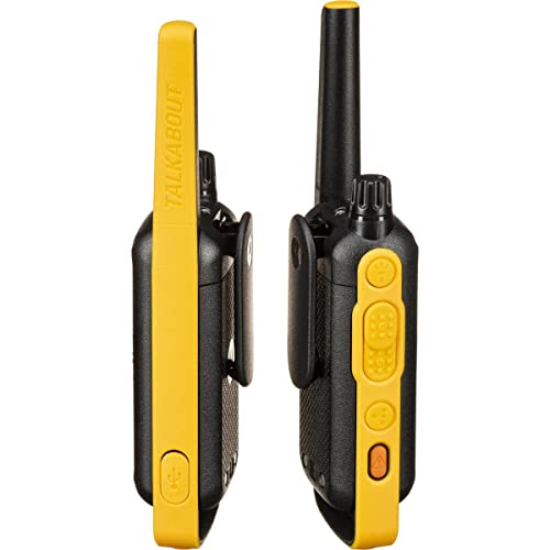 Motorola Solutions T470 Two-Way Radio Black W/Yellow Rechargeable Two Pack