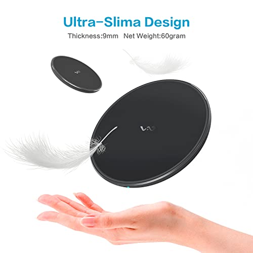 Fast Wireless Charger,Vebach 15W Max Wireless Charging Pad,Fashionable Mirror Design Compatible with iPhone 14/13 Pro Max/13 Mini/iPhone 12 Pro Max/11 Pro Max,Samsung S21/S20/Note 10 etc