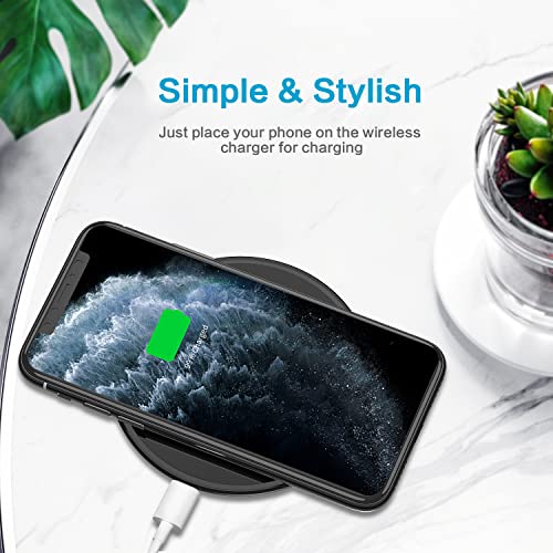 Fast Wireless Charger,Vebach 15W Max Wireless Charging Pad,Fashionable Mirror Design Compatible with iPhone 14/13 Pro Max/13 Mini/iPhone 12 Pro Max/11 Pro Max,Samsung S21/S20/Note 10 etc