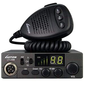 luiton 40-channel cb radio lt-298 compact design with external speaker jack, large easy to read led display compatible with 12-24v voltage