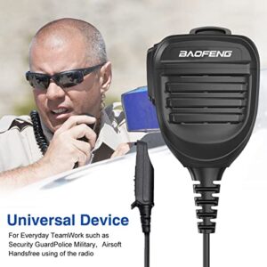 BAOFENG IP54 Waterproof Speaker Microphone Handheld Remote Shoulder Mic UV-9R UV-9R Plus UV-9RPRO UV-9G GMRS-9R UV-XR GT-3WP BF-A58 BF-9700 R760 Ham Waterproof Two Way Radio