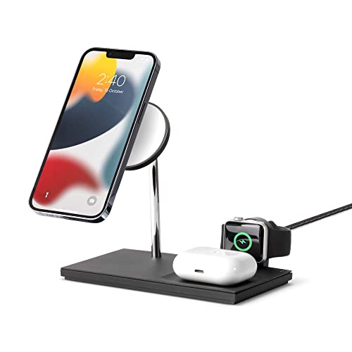 Native Union Snap 3-in-1 Magnetic Wireless Charger – For iPhone 14, 13, 12, AirPods Pro 2 & Apple Watch Ultra – Detachable Watch Puck with Extra USB-C Port – Adjustable Angle & Discreet LED Indicators