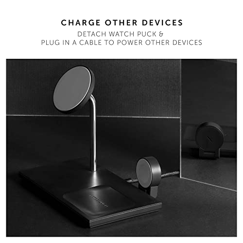 Native Union Snap 3-in-1 Magnetic Wireless Charger – For iPhone 14, 13, 12, AirPods Pro 2 & Apple Watch Ultra – Detachable Watch Puck with Extra USB-C Port – Adjustable Angle & Discreet LED Indicators