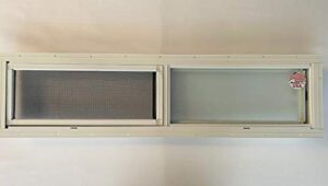 mobile home window 36″ x 8″ horizontal slider white aluminum obscured glass