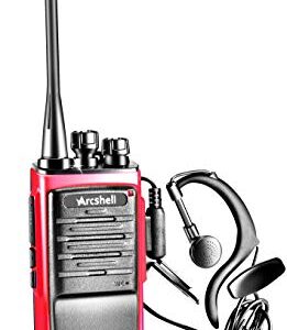 Arcshell Rechargeable Long Range Two-Way Radios with Earpiece 4 Pack Walkie Talkies Li-ion Battery and Charger Included